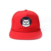 China Custom Unstructured Nylon Snapback Cap Hat 58cm Red Rope Plain Blank for sale