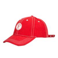 China Custom Red 6-Panel Baseball Cap 100% Cotton Twill Adjustable Woven Patch Logo Unisex for sale