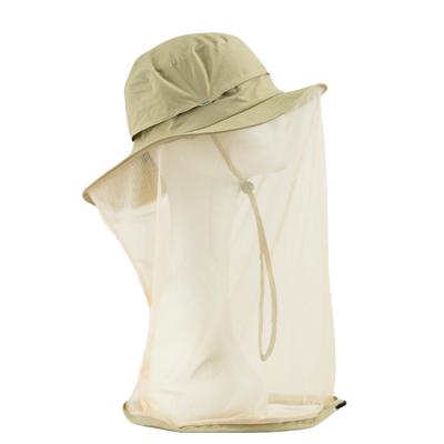 China Quick Dry Anti - Mosquito Head Net Wide Brim Sun Hat Outdoor Beekeeping Protect Anti - Sting Mesh Breathable Cap for sale