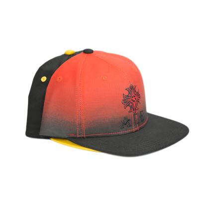 China Mix Color 6 Panel Flat Bill Plastic Bucket Snapback Hats Custom Embroidery Logo for sale