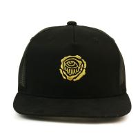 China Custom Logo Adjustable Snapback Trucker Cap Mesh Hat Flat Bill 58cm Cotton Twill for sale