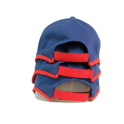 Cina Un berretto da baseball blu maschio di 5 pannelli del cotone regolabile casuale in vendita