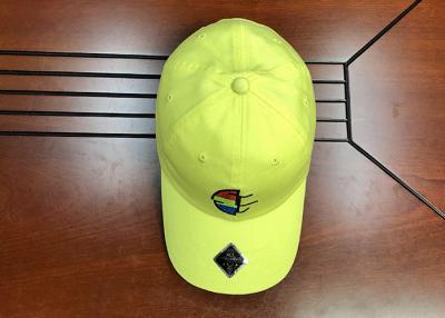 China Yellow Cotton Twill Unstructured Blank Dad Hats With Metal Buckle for sale