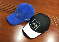 China Custom 6 Panel Structured Blue Embroidery Rubber Patch Baseball Cap 100% Cotton for sale