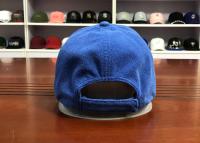China Custom 6 Panel Structured Blue Embroidery Rubber Patch Baseball Cap 100% Cotton for sale