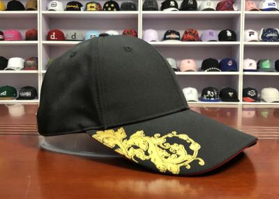 China High Quality ACE Unisex Creative Golden Craft Print Peak Red Sandwich Design Cotton Sports Baseball Cap Te koop