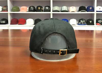 Cina High quality customized flat brim metal rivet shose buckle 6panel snapback hats caps in vendita
