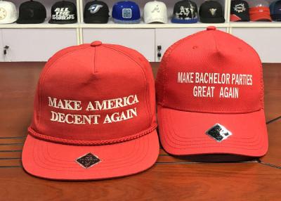 Cina Wholesale cotton twill make America great again red custom logo color baseball hats caps in vendita
