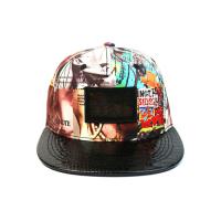 China ACE Unisex Creative Graffiti Snapback Curve Brim Cap Leather Patch 58cm for sale
