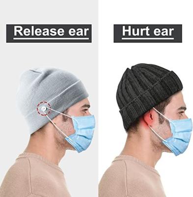 Cina Il bottone su ordinazione 58cm tricotta le maschere di Beanie Hats Easy To Wear in vendita