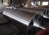 China Paper Machine Grooved Press Roll 2000m/min Cast Iron Rubber Sizing Roller for sale