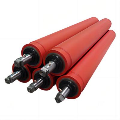 China Silicon Rubber Coated MDO Nip Roller for Biaxially Oriented Film Production with 45# Steel Shaft and Up to 250℃ Temperature Stability for sale