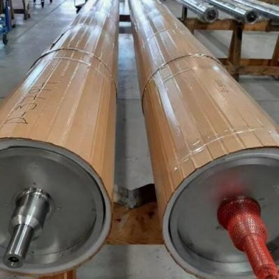 China Synthetic Rubber Coated Rubber Roller For Functional Film Manufacturing With 13000mm Maximum Face Length And 3000m/min Maximum Speed for sale