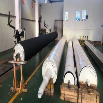 China 13000mm Corona Roller Synthetic Rubber Coated Resistant to 200 kV for Corona Treater with 700m/min Maximum Speed for sale