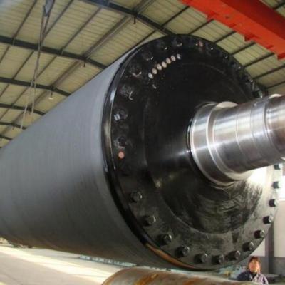 China Blind Hole Drilled Rubber or PU Coated Press Roll for Paper Making Machine Press Section for sale