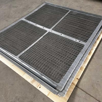 China Industrial Wire Grommet Screen with PU Edge Reinforcement 46-76.4% Open Area SS304/316 for Mineral Processing for sale