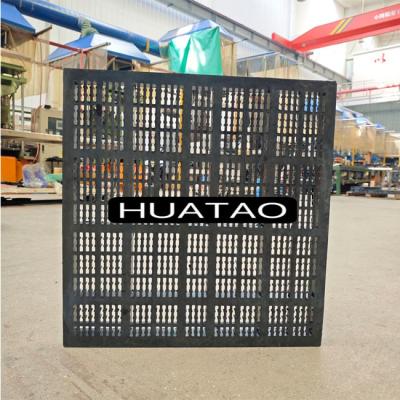 China 25*6mm High-wear Rubber Sieve Mesh Panel with Steel Frame for Modular Vibrating Screens for sale