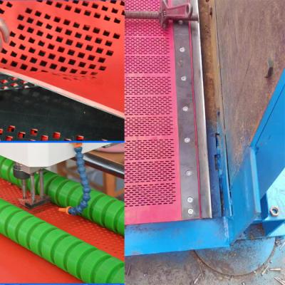 China 1.25m Width 8mm Thickness Rubber Screen Panel with Hook Installation for Dry Screening for sale