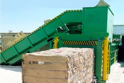 China Automatic Horizontal Hydraulic Baler For Plastic Bottle Waste Box For Recycling for sale