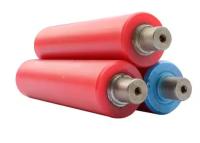 China Durable Rubber Disc Return Roller with High Precision Steel Shaft for sale