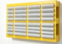 China Precision Molded Polyurethane Dewatering Screen Panel with 30mm Thickness and Integrated Steel Frame Support for sale