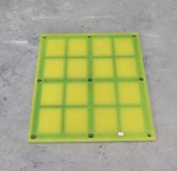 China Polyurethane Vibrating Screen Mesh 305x305mm Dewatering Panel 0.125mm Aperture for Fine Sand Recycle for sale