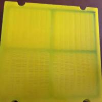 China Durable Polyurethane Dewatering Screen Panel with 0.1mm Slot Opening, Steel Frame Reinforced, and 305x305mm Size for sale