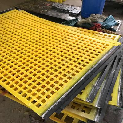 China Square Polyurethane screen panel mat tension pu screen panel with hooks for sale