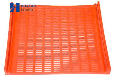 China Orange High Frequency Polyurethane Screen Panels Vibrating Mesh For Iron Sand for sale