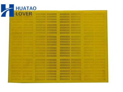 China Gele 0.125mm het Schermcomités van het Openingspolyurethaan Modulaire Media voor Zoekenzand for sale