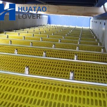 China Flip flop mats polyurethane screen for vibrating screen in coal washing for sale