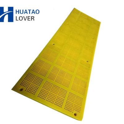China Yellow modular 40mm thickness PU Screen Mat for Stone Screening for sale