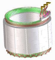 China 370mm OD 6-Layer Hairpin Stator, 206mm Stack, High-Power PMSM for Industrial Compressor for sale