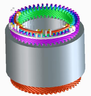 China Silicon Steel Hairpin Stator OD140mm 4-Layer Flat Wire Winding, for Compact Servo Drives for sale