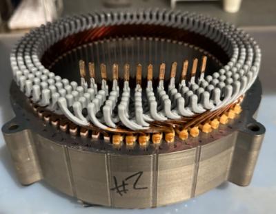 China 270mm OD 8-Layer Hairpin Stator, 45mm Ultra-Slim Stack, PMSM for In-Wheel & Robot Joint Motors for sale