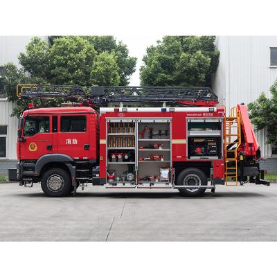 China SITRAK Aerial Ladder Rescue Fire Truck 60L/s For Fire Engine for sale