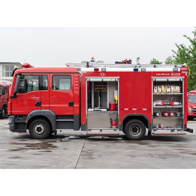 China MAN 3T Kleine waterfoamTank Brandweer Truck Gespecialiseerd voertuig China Manufacturer Te koop