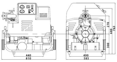 China 46HP de tweelingstadiumbenzine Draagbare Pomp van het Brandbestrijdingsmateriaal Te koop