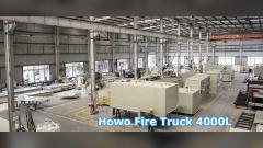 Sinotruk Howo Fire Truck 4000L Water Tank Euro 6