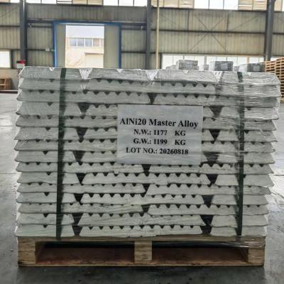 China Factory-support AlNI10 and AlNi20 Master Alloy for sale