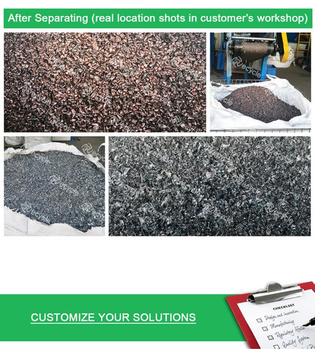 Copper Aluminum Scrap Radiator Processing Production Line