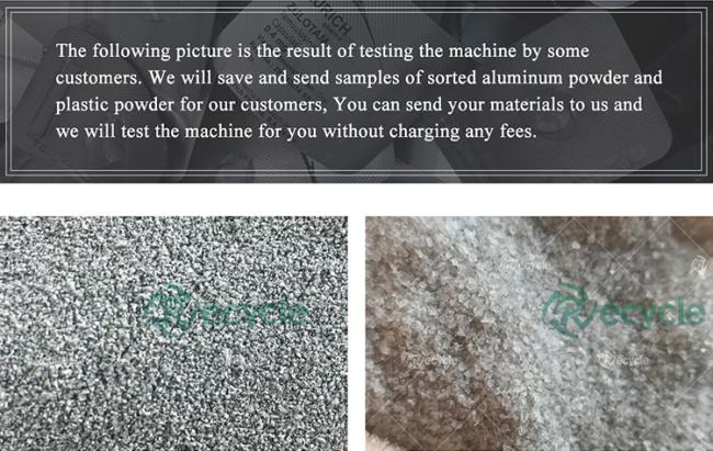 High Separation Rate Aluminum Plastic Sorting Waste Toothpaste Tube Recycling Machine