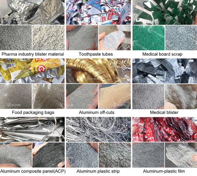 High Separation Rate Aluminum Plastic Sorting Waste Toothpaste Tube Recycling Machine