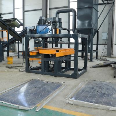 China Automatic Splitting and Sorting Photovoltaic Panel De-glassing Machine Solar Bezel Removal Machine for sale