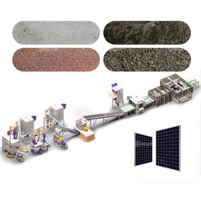 China Metal Waste Photovoltaic Panels Removing Plant for Single Glass Bifacial Panel Crushing for sale