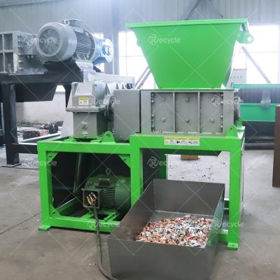 China Professional High Quality Small Crusher Machine Plastic Recycling Machine PP PE PVC Scrap Metal Mini Double Shaft Shredder for sale