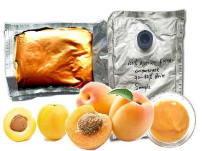 China yellow peach puree concentrate with brix 30-32% for sale