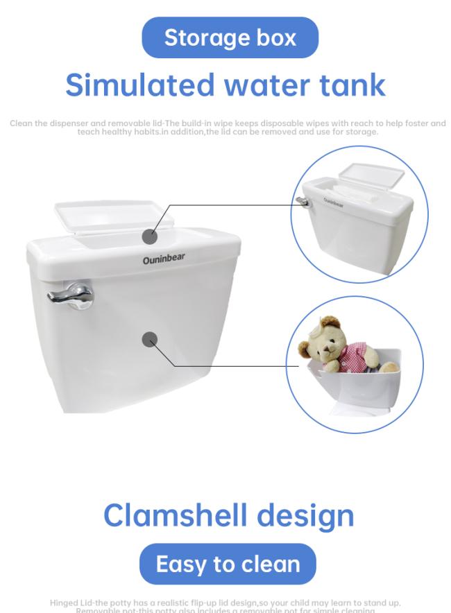 White Children's Toilet Training Seat Baby Potty Chair with Custom Logo Pass EN-71 Test