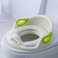 China Splash Proof Child Training Toilet Seat With Handles And Solid Pattern for sale