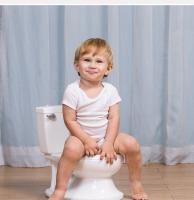 China Ouninbear White Plastic Training Potty with Handle Button for Babies for sale